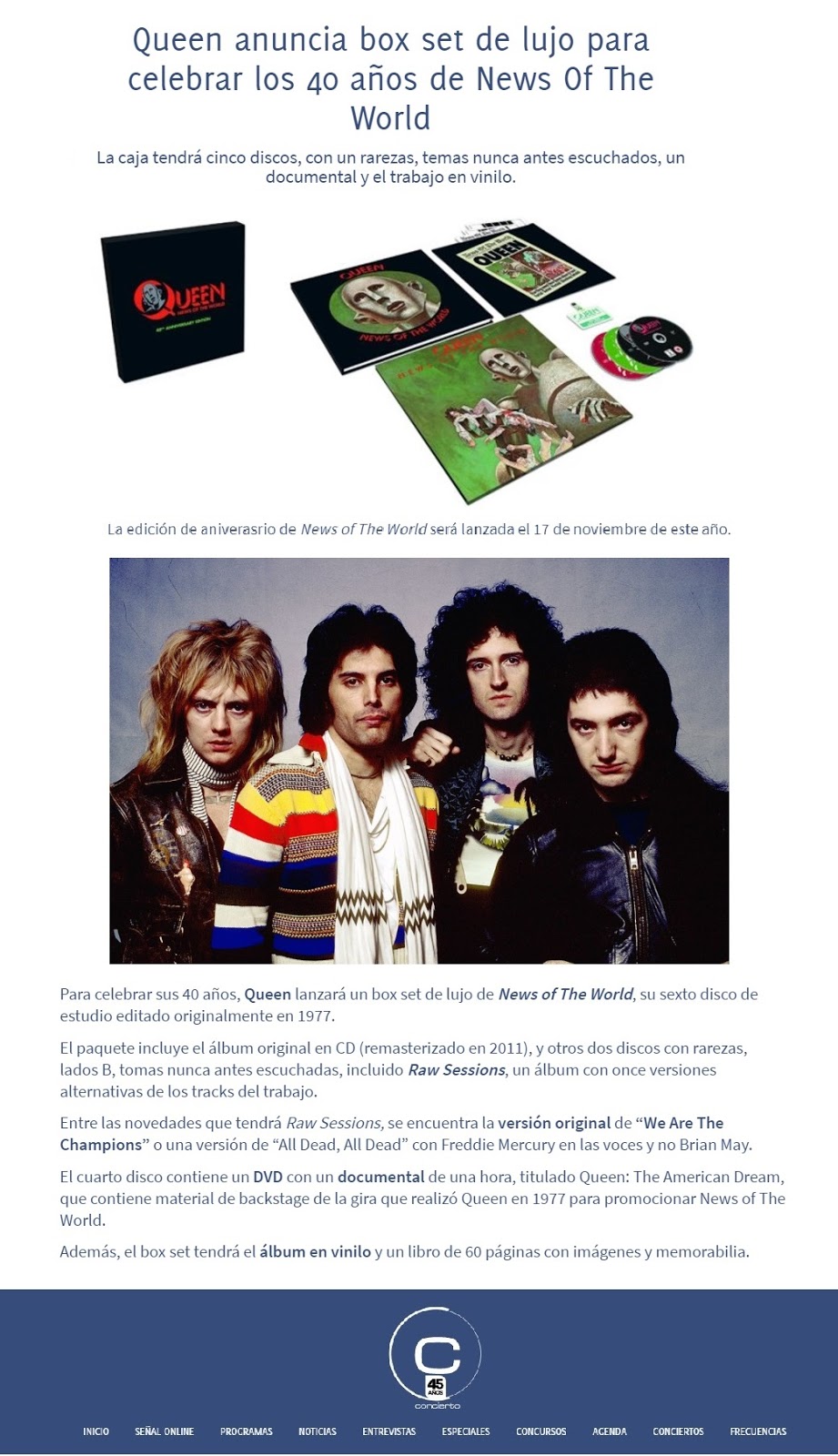 Queen en México: Queen anuncia box set de lujo para celebrar los 40 ...