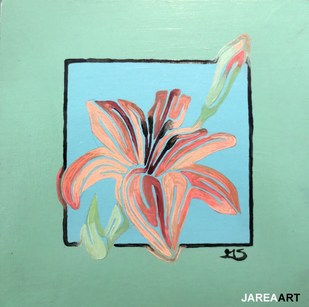 Jarea Art Studio: Line Painting Flower by Geoff Slater