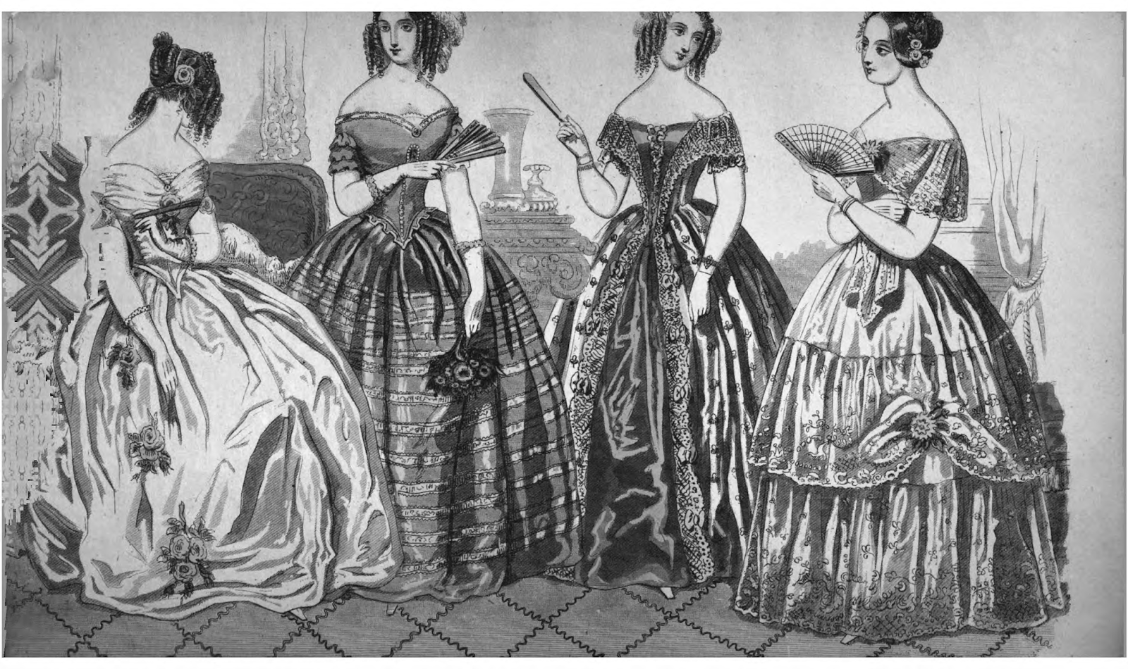 19th Century Historical Tidbits: 1845 Fashions