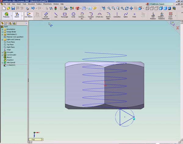 Solidworks Tutorial How To Draw A Nut Solidworks Share