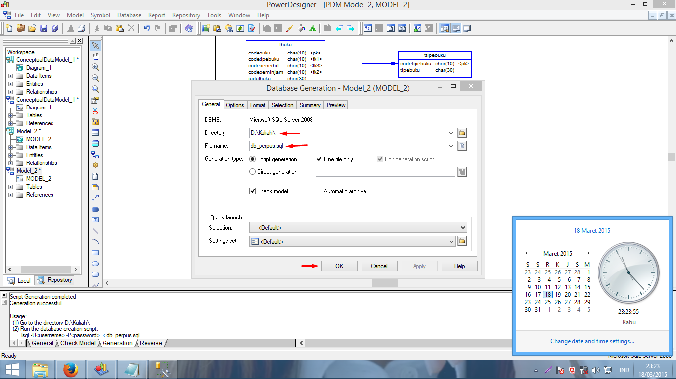 Tugas Basis Data 1 - Membuat CDM,PDM dan Database Perpustakaan ~ Summer IT
