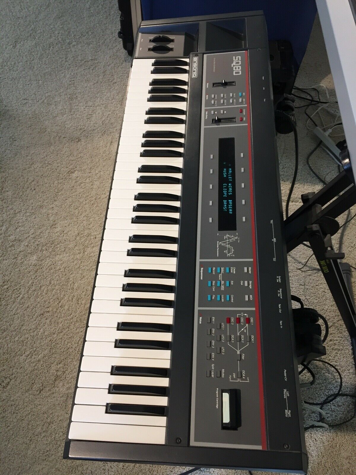 MATRIXSYNTH: Ensoniq SQ-80 Vintage Synthesizer w/ Cartridge SN SQ-10649-E