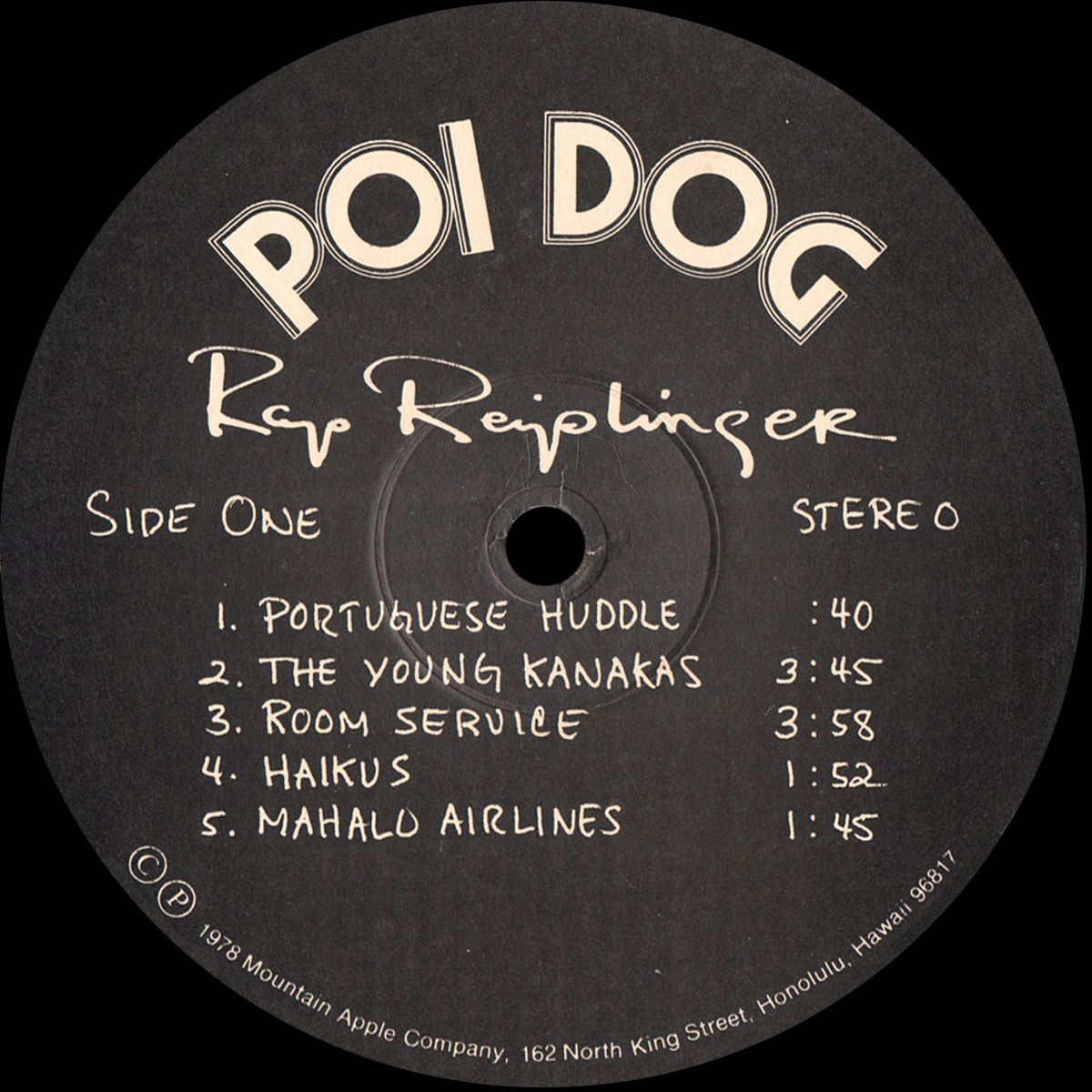 Vintage Stand-up Comedy: Rap Reiplinger - Poi Dog 1978