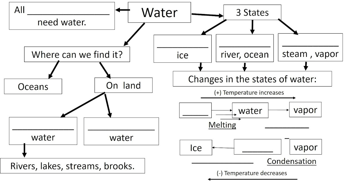 Miss Amida's Third Grade : Water Mind Map and Water Cycle