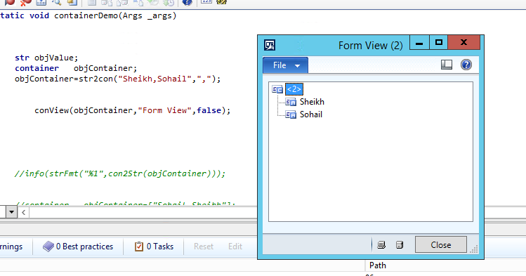 Dynamics 365 Finance & Operations Talk: Container Functions D365FO-AX 2012