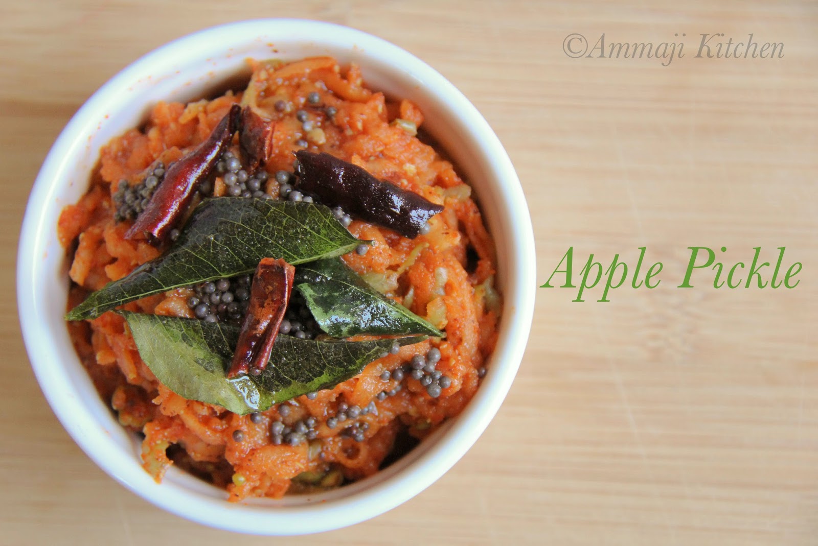 Apple Pickle | Apple Pachadi | Pickled Granny Smith Apples | Indian ...