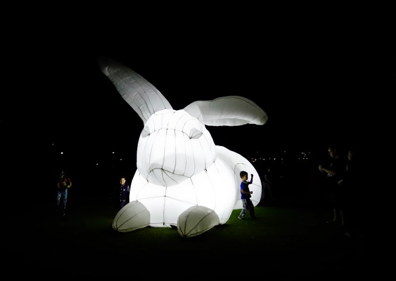 the indolent cook: illuminated giant rabbits intrude perth!