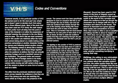 MorseJames6073 - Media Studies Film: VHS Codes and Conventions