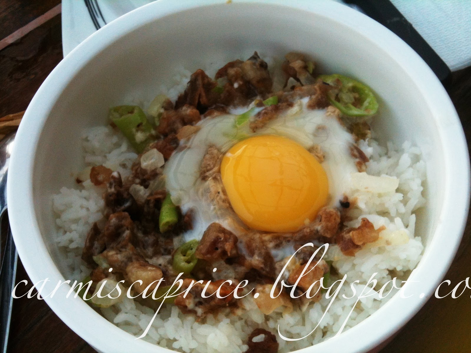 Carmi's Caprice: Bag of Beans Rice Toppings, Tagaytay