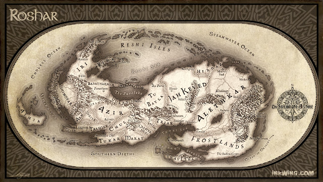 Nerdovore: Map of Roshar, from the Stormlight Archive