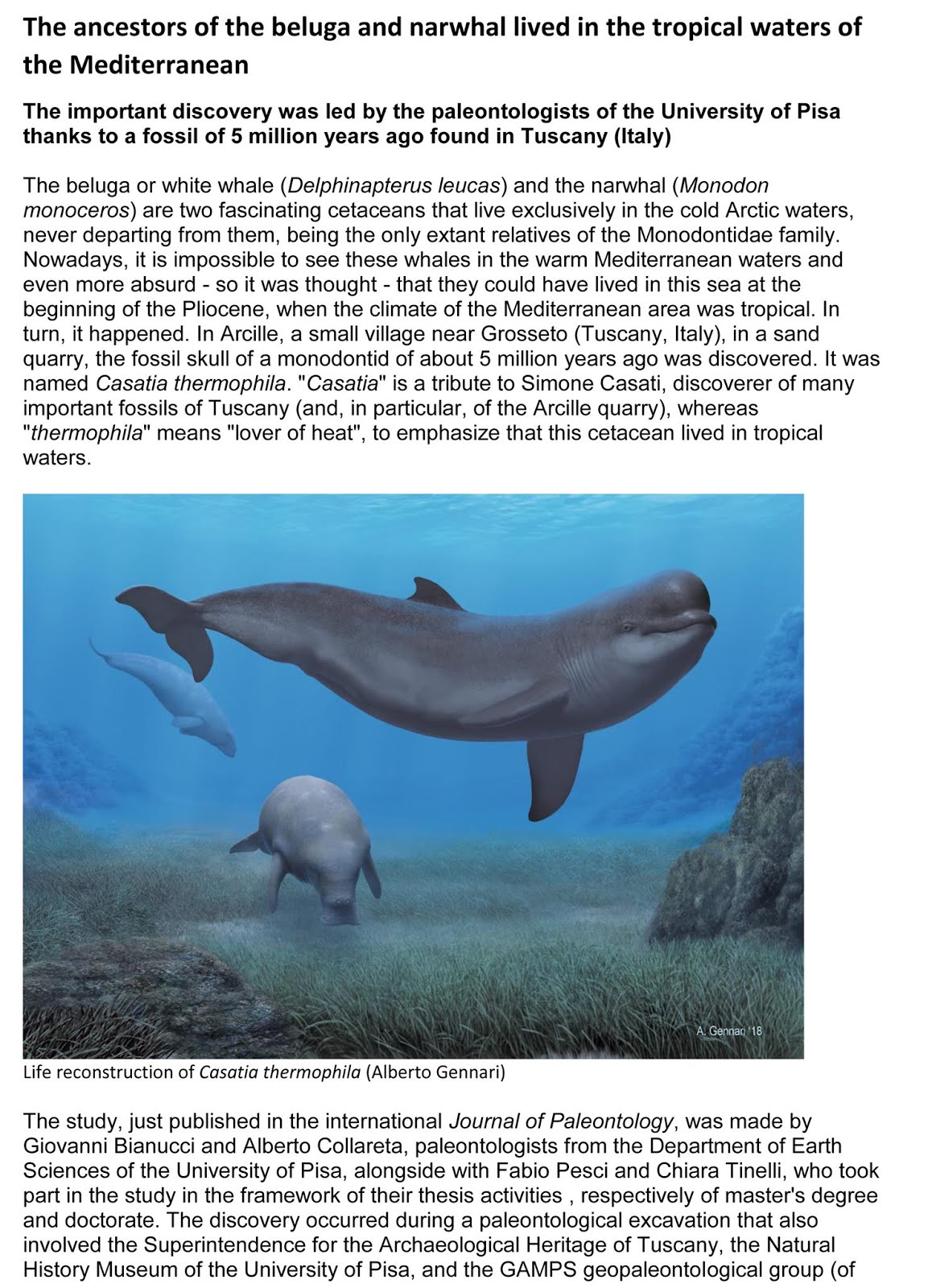 Species New to Science: [PaleoMammalogy • 2019] Casatia thermophila • A ...