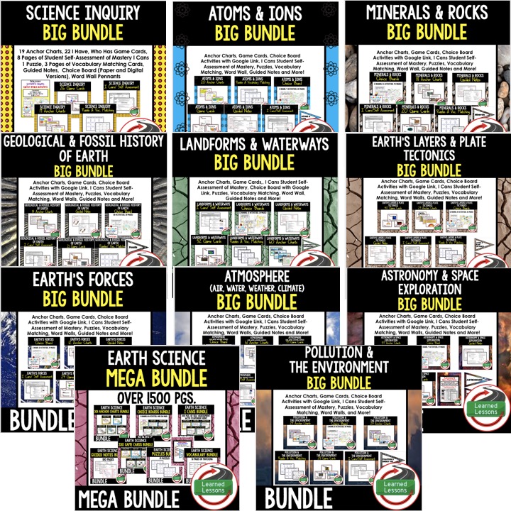 EARTH SCIENCE MEGA BUNDLE, Earth Science Curriculum, Anchor Charts ...