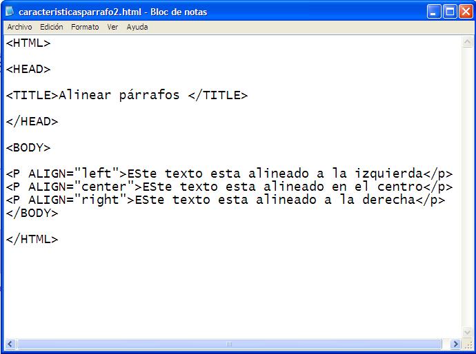 Tecno Infante Don Juan Manuel: HTML 6. Características de párrafo