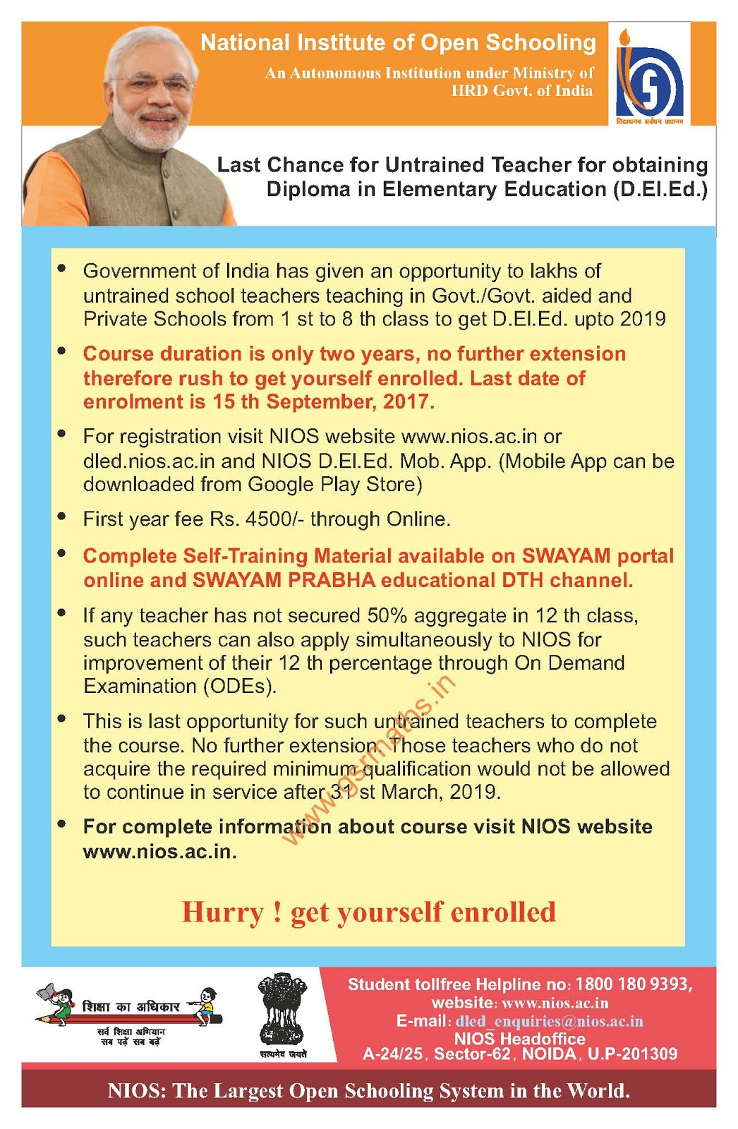 Untrained Teacher Registration under NIOS - Programme Guide - Handbook ...