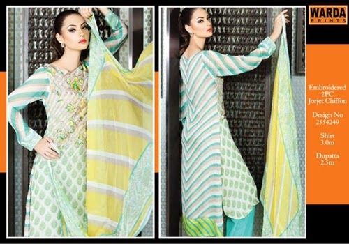 Warda Prints Eid Collection 2014 | Warda Unstitched Fabric for Eid ...