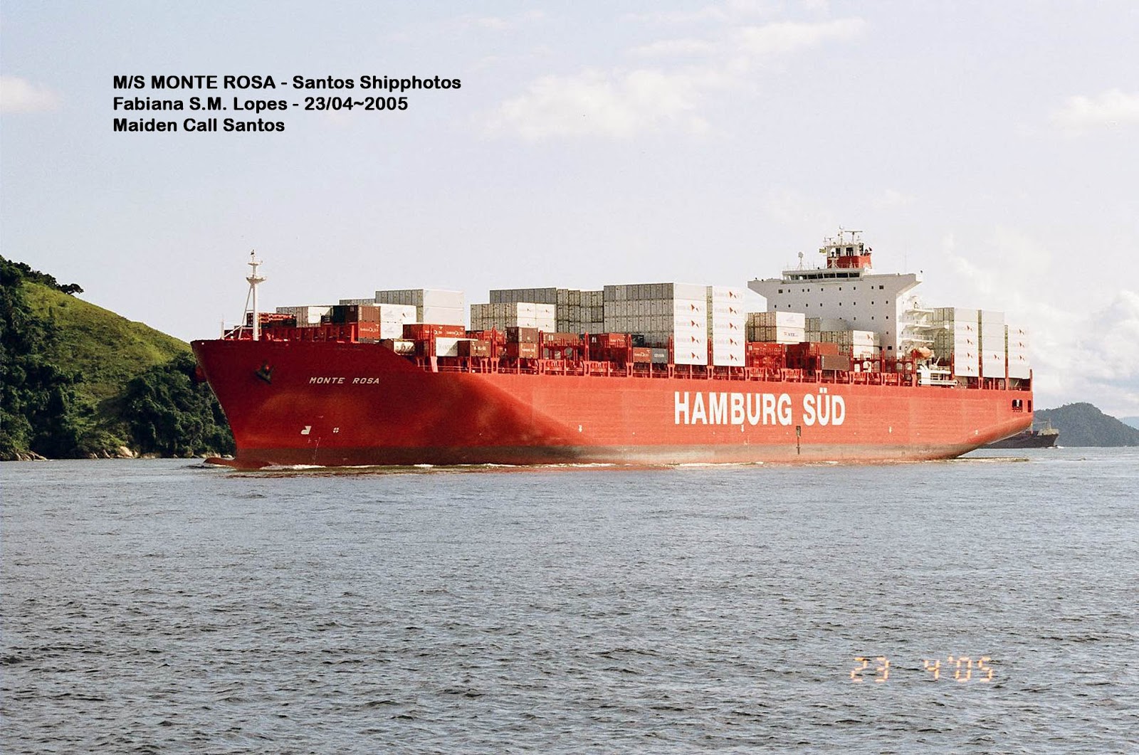 Santos Shiplovers: M/S MSC Coruna / A8ZV7 - Mais um classe Monte Rosa ...