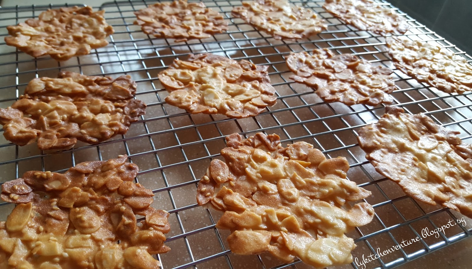 LY's Kitchen Ventures: Sesame Almond Crisps