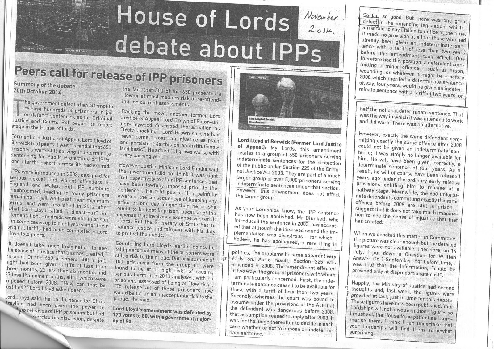 IPP Prisoners Familys Campaign: Critics expressed concern about the ...