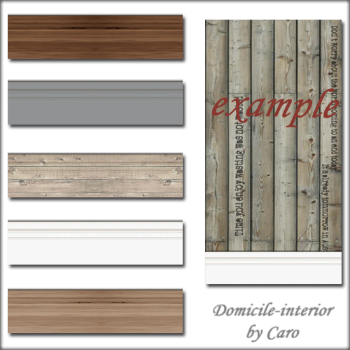 Domicile-interior: wall overlay - baseboard
