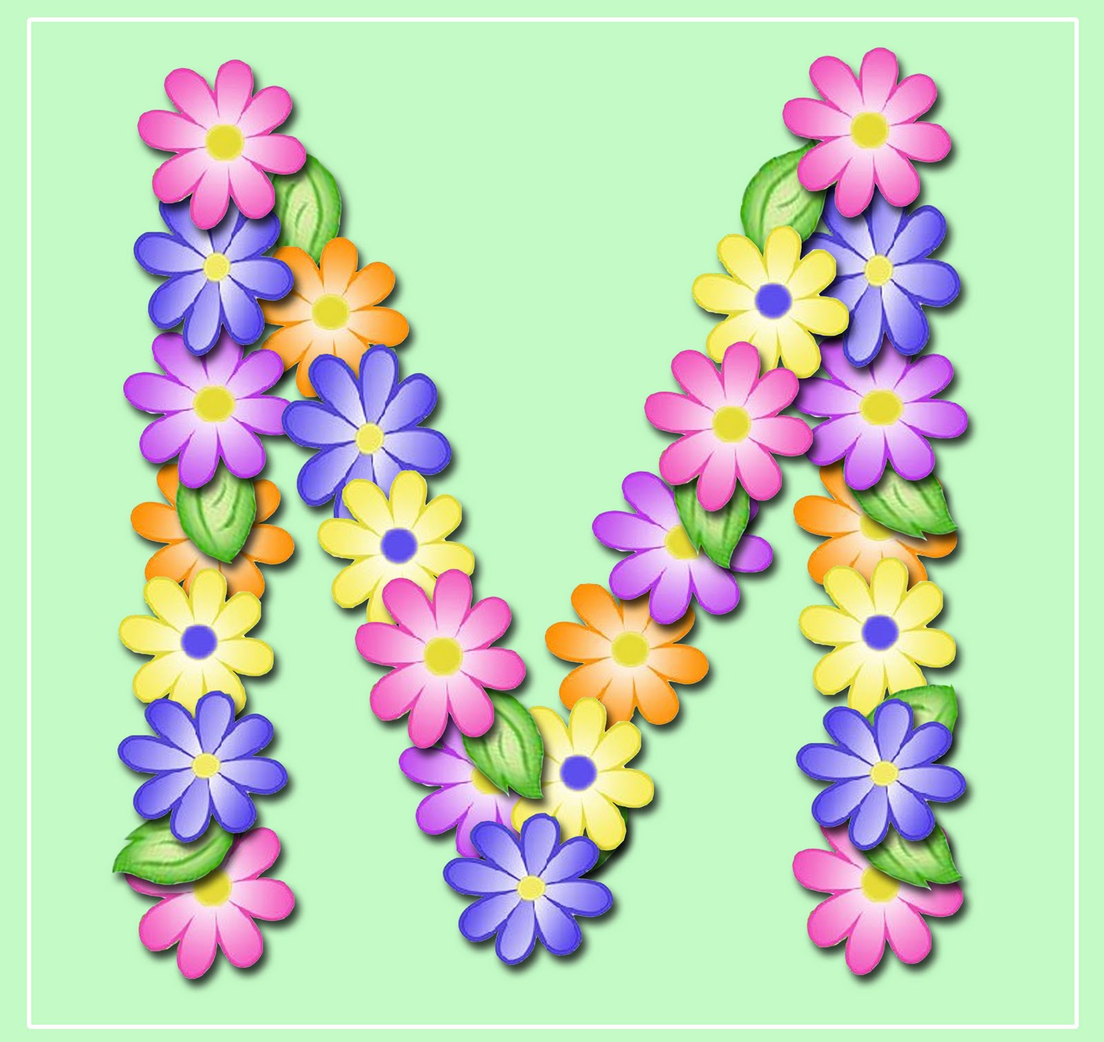 GRANNY ENCHANTED'S BLOG: "Pastel Floral" Free Scrapbook Alphabet in JPG ...