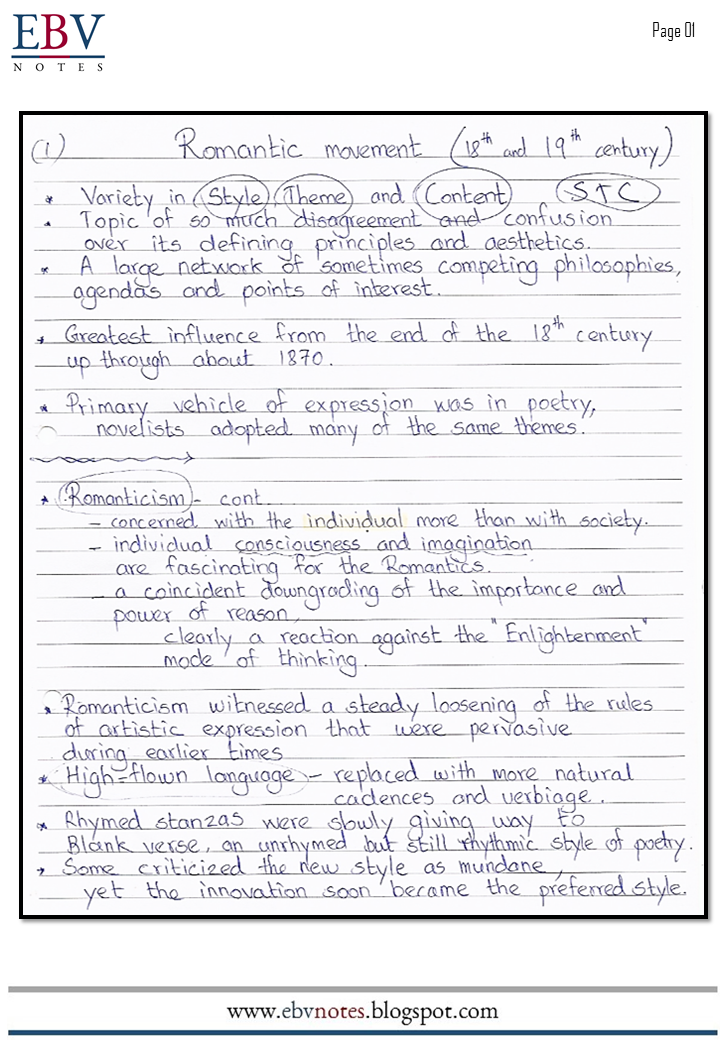 Romanticism Literature Themes