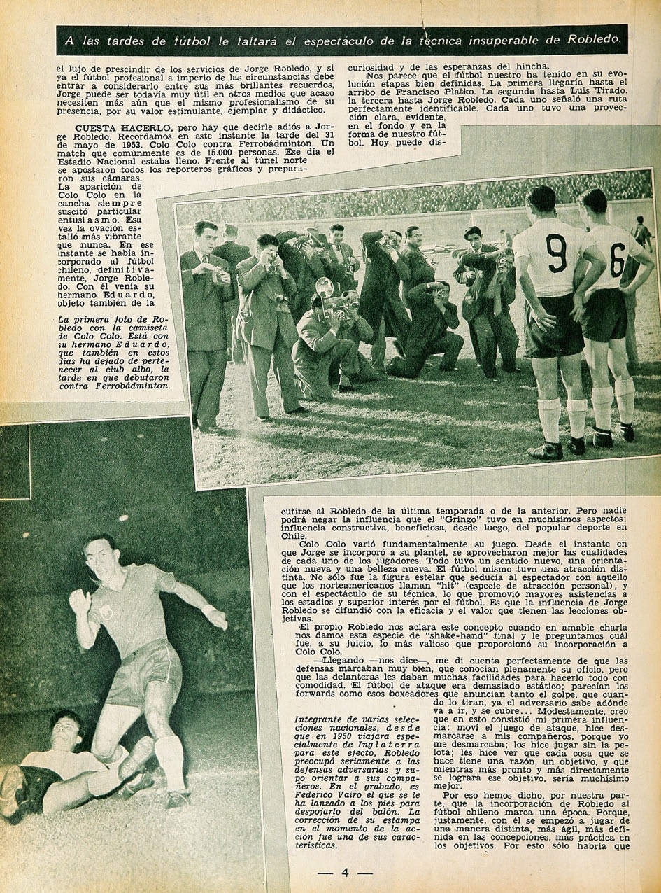 Partidos de la Roja: George Robledo