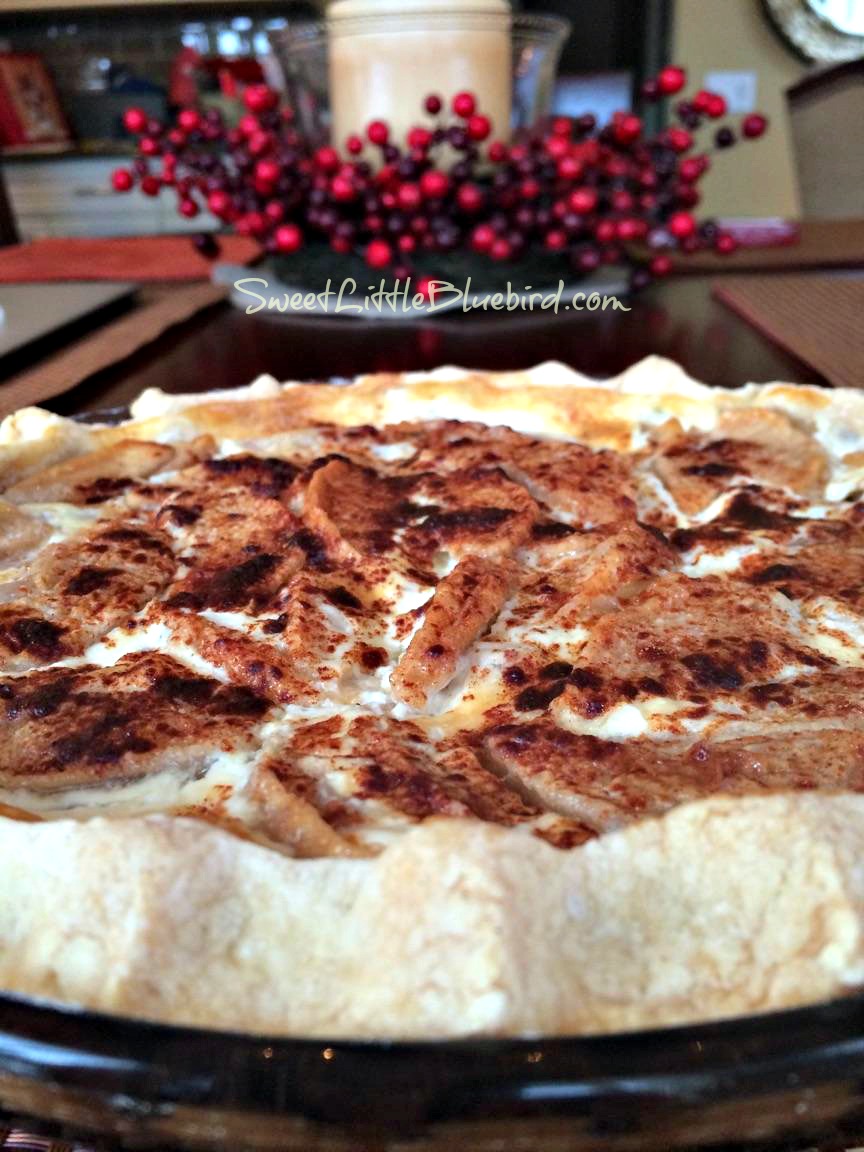 Anastasia's Easy Apple Cream Pie - Sweet Little Bluebird