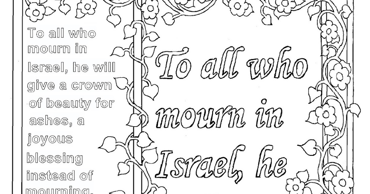 Coloring Pages for Kids by Mr. Adron: Isaiah 61:3 Print and Color Page ...