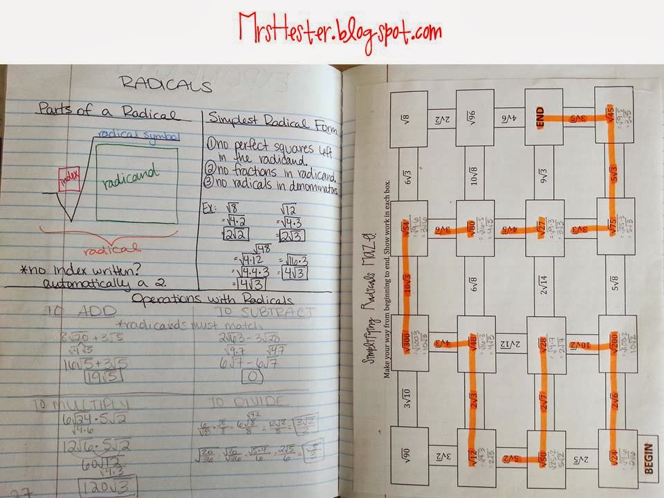 Mrs. Hester's Classroom : Algebra 1: Unit 2