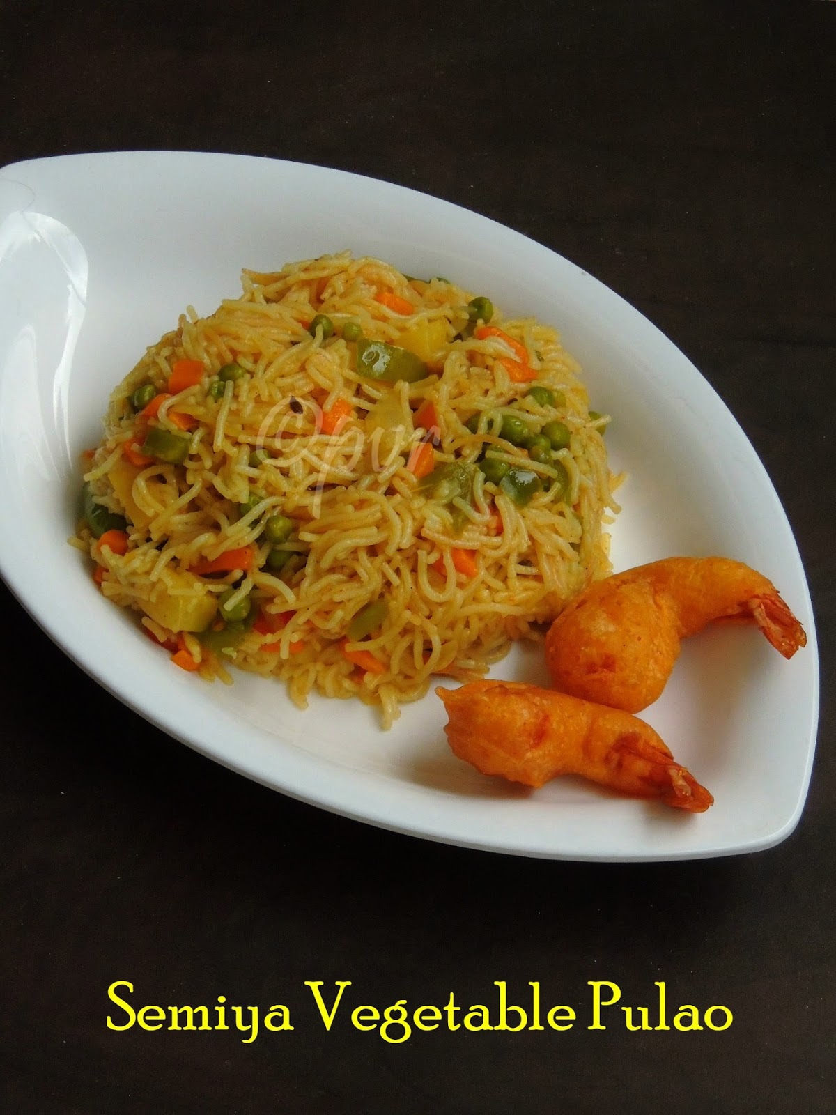 Priya's Versatile Recipes: Vermicelli Vegetable Pulao/Semiya Pulao