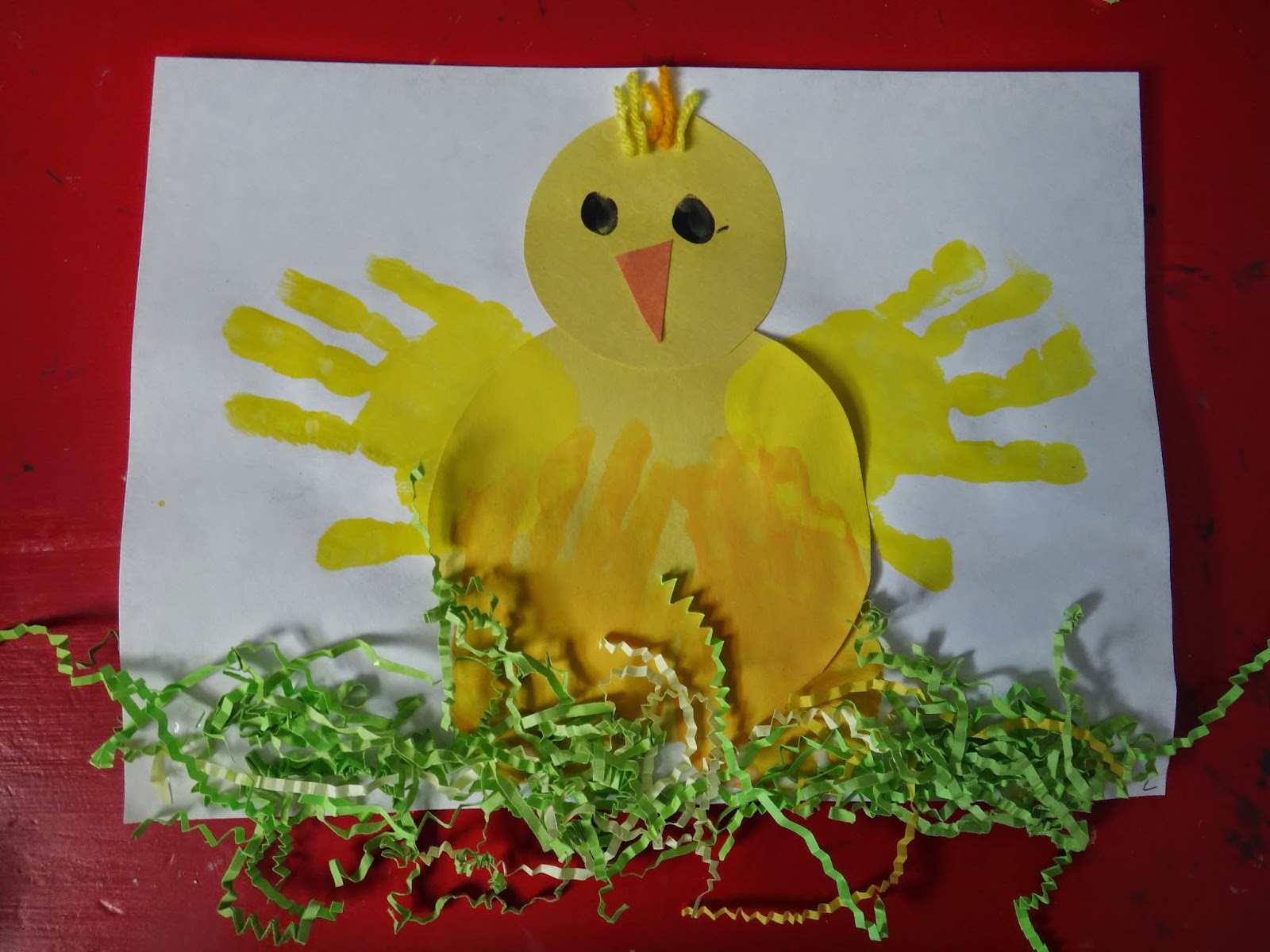 Little Stars Learning: Chicks Hand Print Preschool Easter Craft