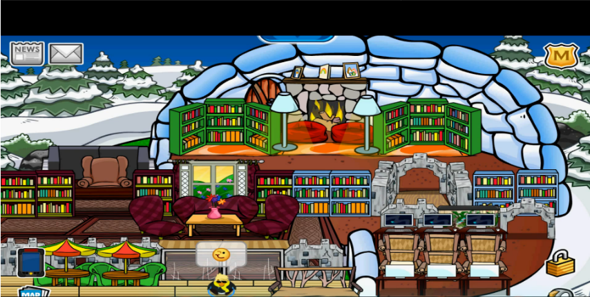 Club Penguin Igloo Ideas: Retro Igloo Ideas