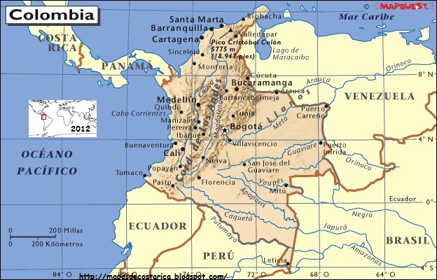 Mapa de COLOMBIA