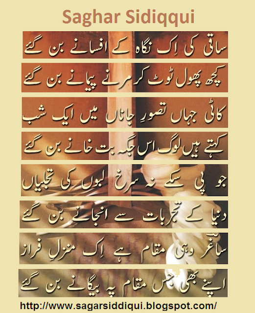 Great Urdu Poet Sagar Siddiqui ساغر صدیقی: May 2013