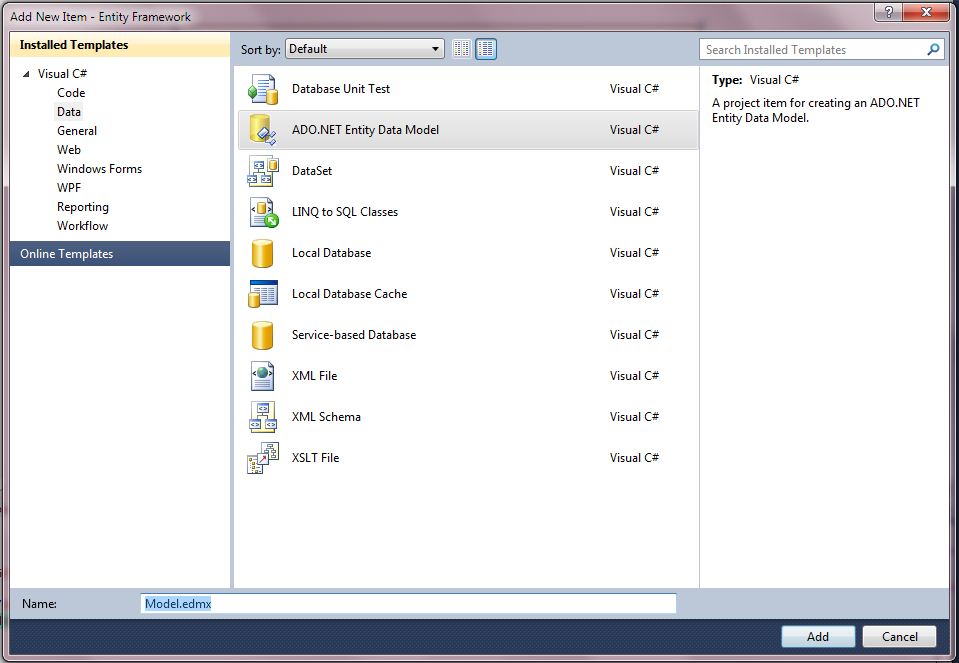 C# Entity Framework in Visual Studio 2010 - Code Arsenal