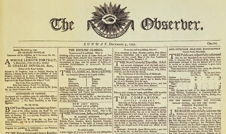 THE GRANDMA'S LOGBOOK ---: THE OBSERVER: THE WORLD'S FIRST SUNDAY NEWSPAPER
