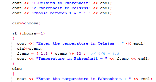 Information: Temperature Conversion Program Using C++ Programming Language
