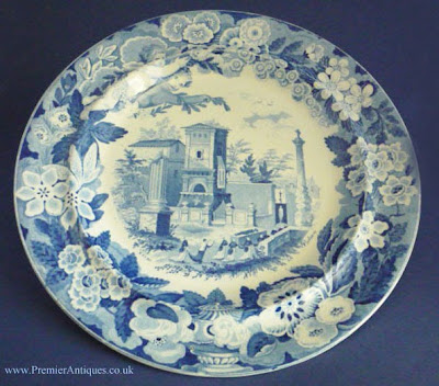 Premier Antiques: Early Blue and White - Don Pottery 'Named Italian Views'