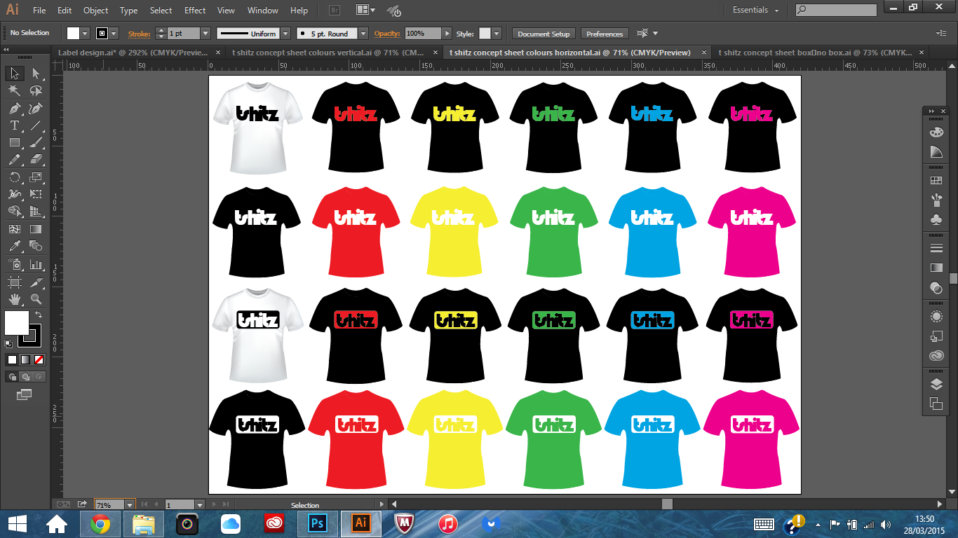 Moofookimbob's Blog: T-Shirt Design: Adding colour to my designs