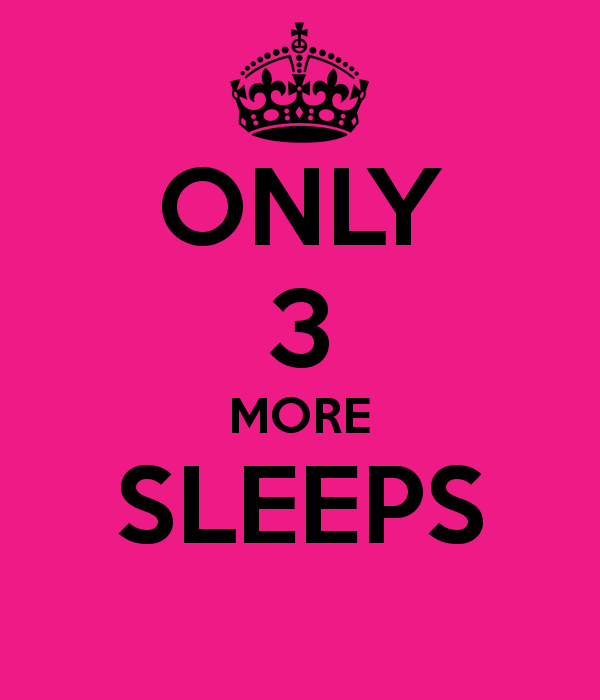 Diary of a Shrinking Mel: ~3 more sleeps~