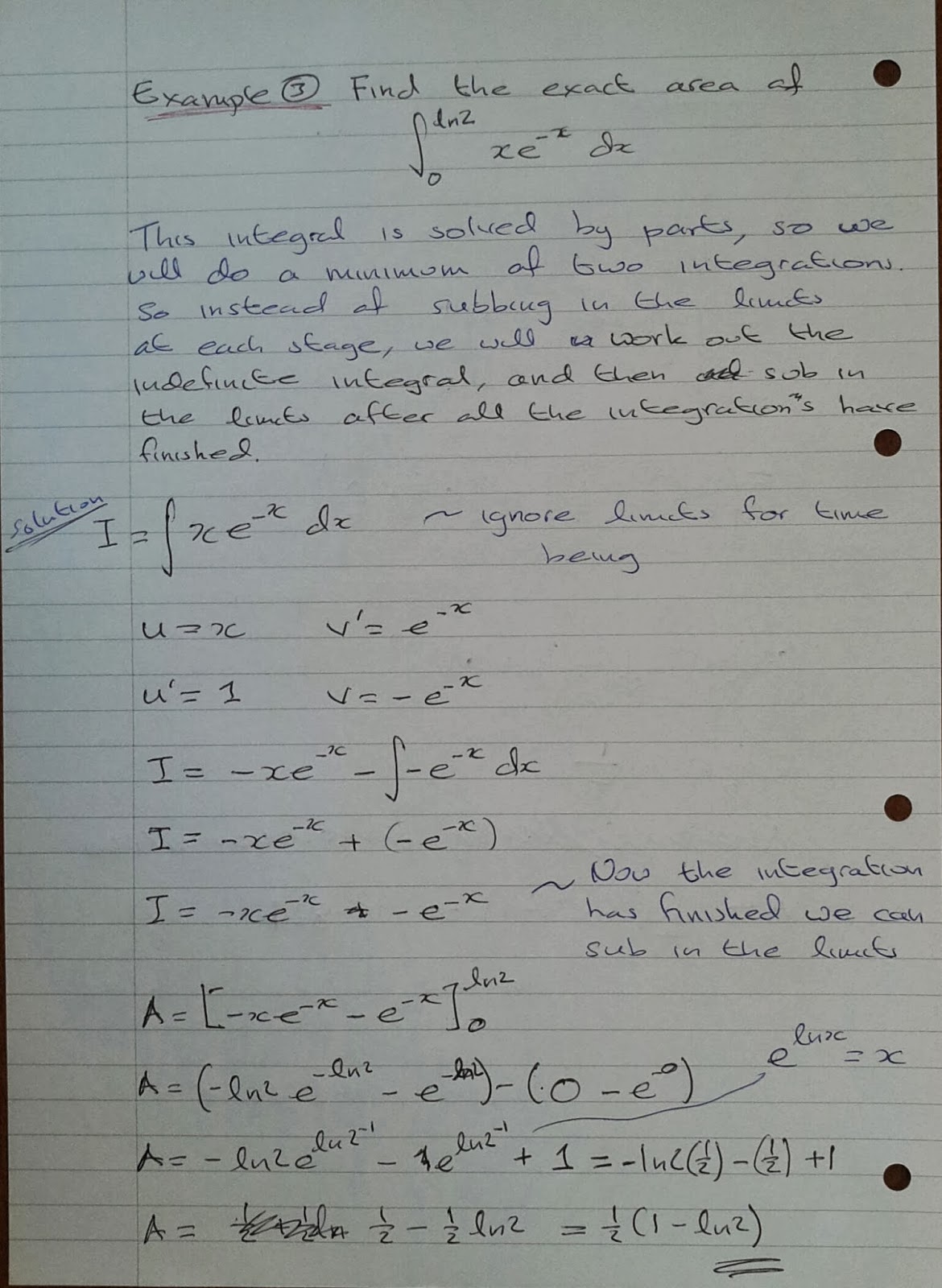 A Level Maths Notes: A2 Integration II: Definite Integration Part 2