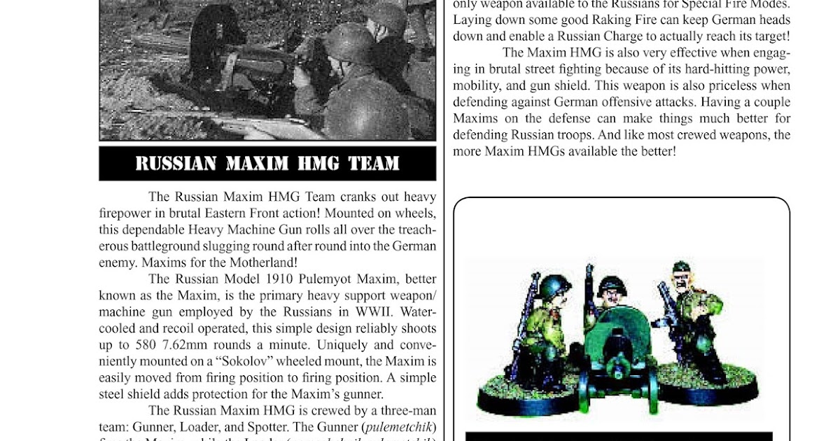 oldSarges Wargame and Model blog: Russian Maxin HMG team for Easy Eight