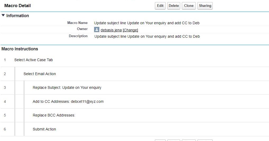 salesforceEasy: Macro Examples