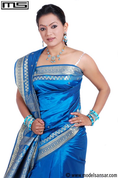 Cute Nepali Model Saujanya Subba On Saree ~ Hot Nepali Models | Nepali ...