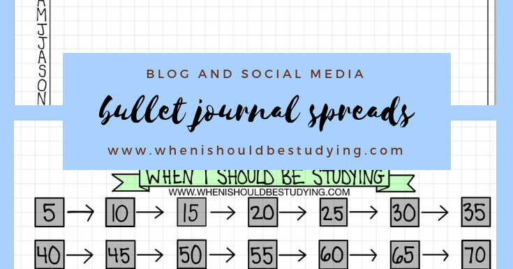 Social Media Bullet Journal Spreads and Trackers