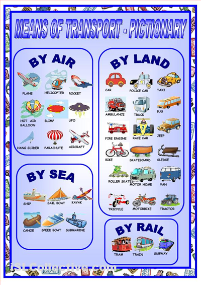 Up up with people: MEANS OF TRANSPORT