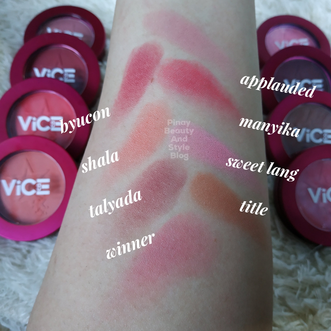 Vice Cosmetics Aura Collection Swatches and Price Blush, Contour, and ...