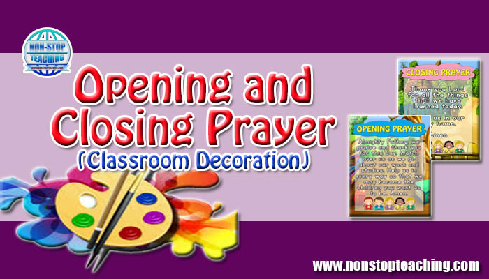 Opening And Closing Prayer Classroom Decoration