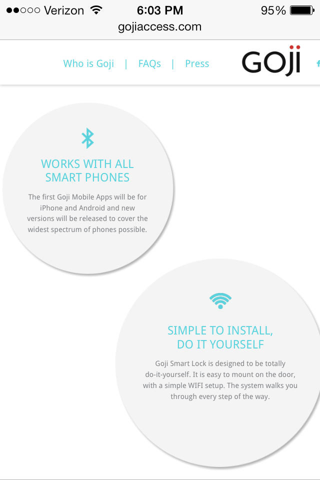 Katelyn Boulton - New Media Applications: Best Device: Goji Smart Lock