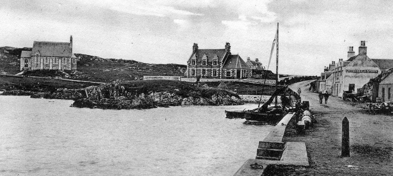 Tour Scotland: Old Photograph Harbour Lochboisdale South Uist Outer ...